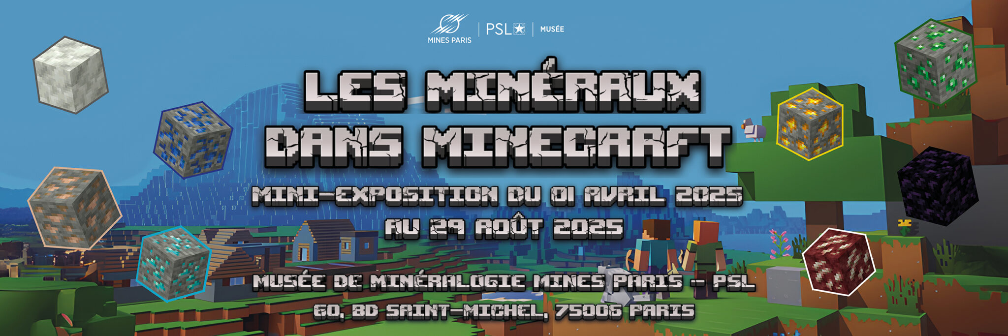 Exposition du Musée : "Les Minéraux dans Minecraft" - MINES PARIS - PSL