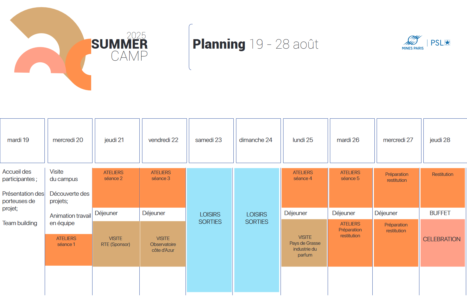 Summer Camp 2025 Mines Paris – PSL : un été pour explorer, créer et s’inspirer - MINES PARIS - PSL